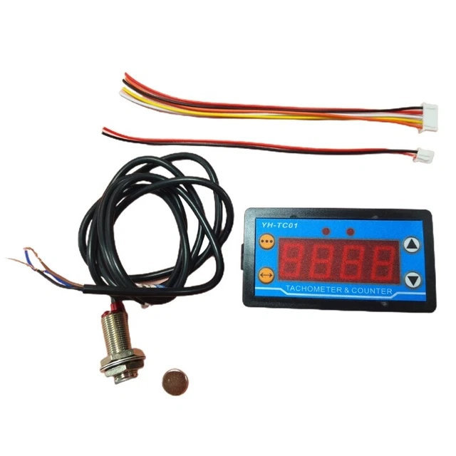 HOUR METER 4-DIGIT Counters Tachometer Digital Counter Timer ...