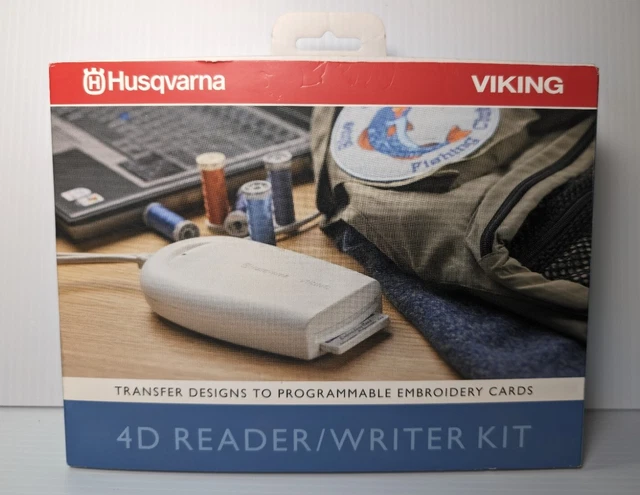 HUSQVARNA VIKING 4D Reader/Writer Kit with Programmable Embroidery Card ...