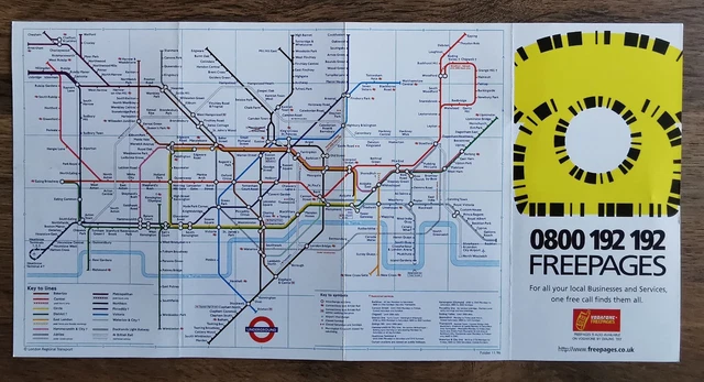 LONDON UNDERGROUND TUBE Map Journey Planner - November 1996 £10.00 ...