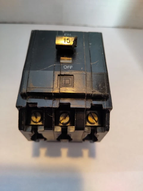 SQUARE D QOB315 Bolt On 15 Amp 3 Pole 240V Circuit Breaker, Used $100. ...