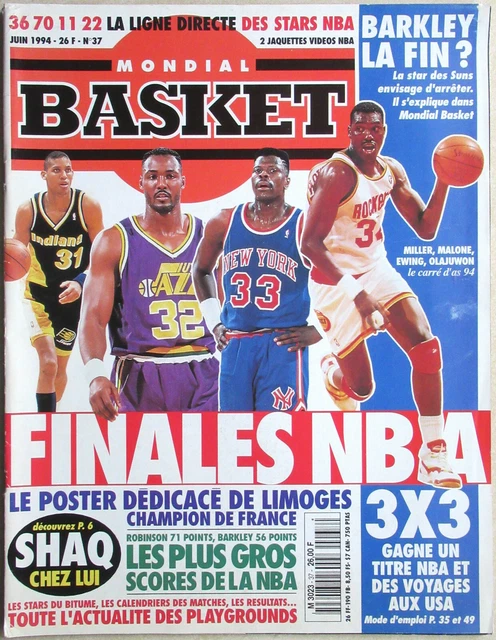 FRANCE - 1994 REGGIE MILLER - AKEEM OLAJUWON - KARL MALONE - "Panier ...