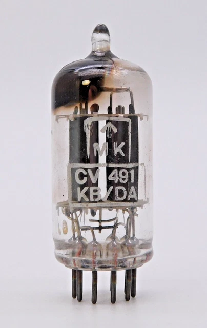 MULLARD KB/DA CV491 ECC82 12AU7 Long Plate Square Getter Valve K61 B6J (V16) £150.00 - PicClick UK