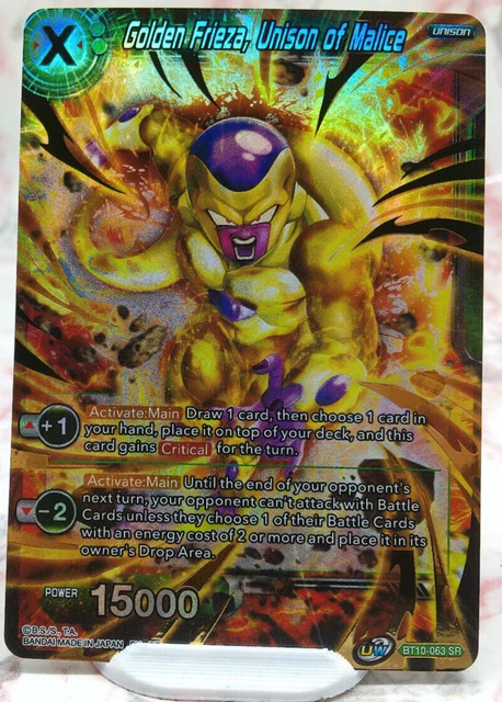 DRAGON BALL SUPER Golden Frieza, Unison Of Malice BT10-063 SR Holo Foil 2ème comme neuf EUR 3,89 ...