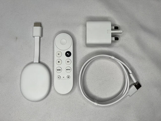 CHROMECAST (2020 4K) with Google TV and Voice Remote - White - RF4644 £ ...