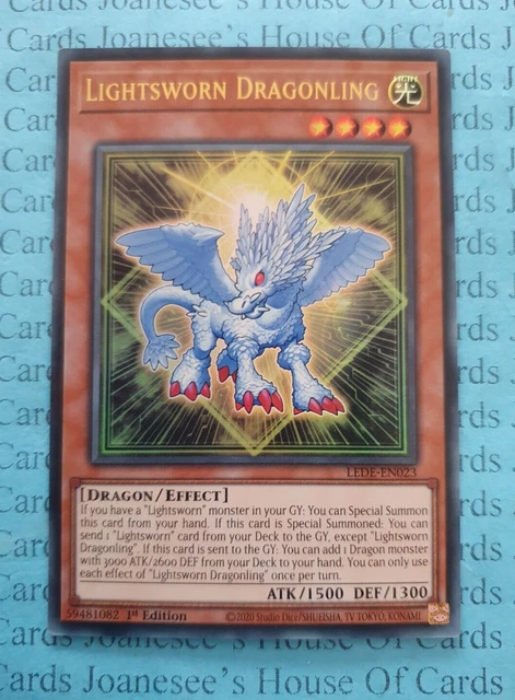 LEDE-EN023 LIGHTSWORN DRAGONLING Ultra Rare Yu-Gi-Oh Card 1st Edition ...
