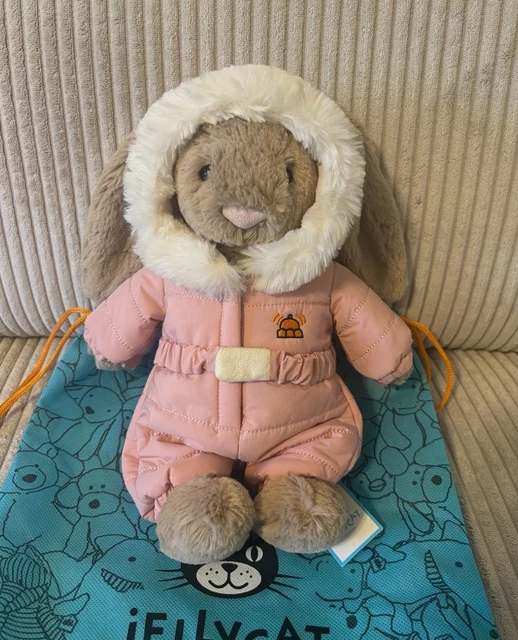 JELLYCAT BASHFUL BEIGE Bunny in Snow Suit, Ultra Soft Stuffed Animal ...