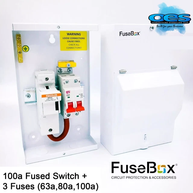 FUSEBOX SF0100 METAL Clad Fused Switch Isolator 100Amp 1P+N 63A 80A ...