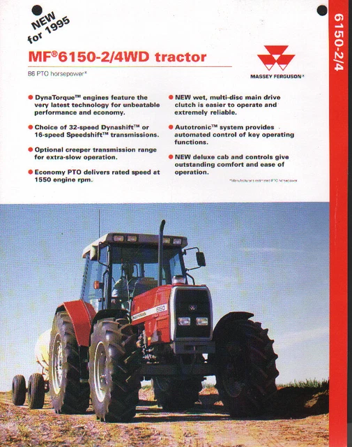 MASSEY FERGUSON &MF 6150-2/4WD" Tractor Brochure Leaflet £7.50 - PicClick UK