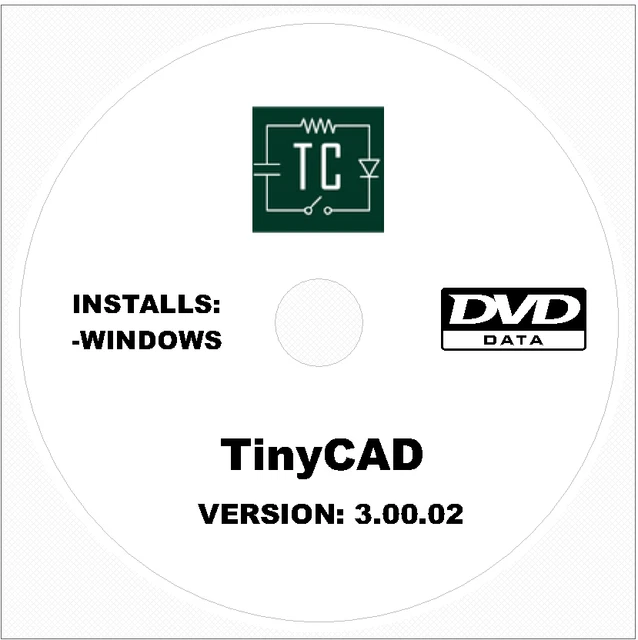 TINYCAD CIRCUIT DIAGRAM Drawing Software Windows Install On DVD EUR 6 ...
