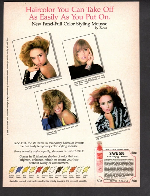 VINTAGE ADVERTISING PRINT Fashion Ad Hair Loving Care Color Styling ...