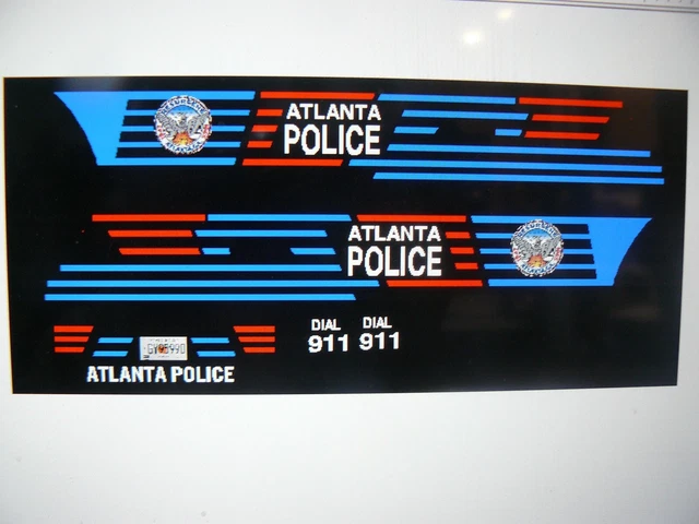 ATLANTA GEORGIA POLICE Department Patrol Vehicle Decals 1:24 EUR 15,50 ...
