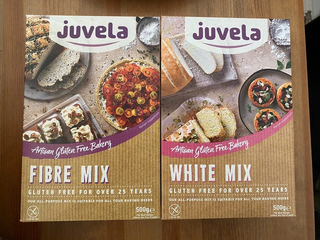 2 X JUVELA Gluten Free Flours - 1x White Mix And 1x Fibre Mix Flour ...