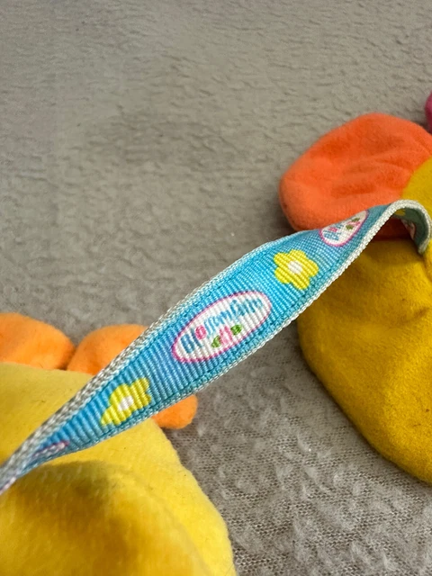 ELC BLOSSOM FARM yellow duckling duck with flower mirror soft toy plush ...