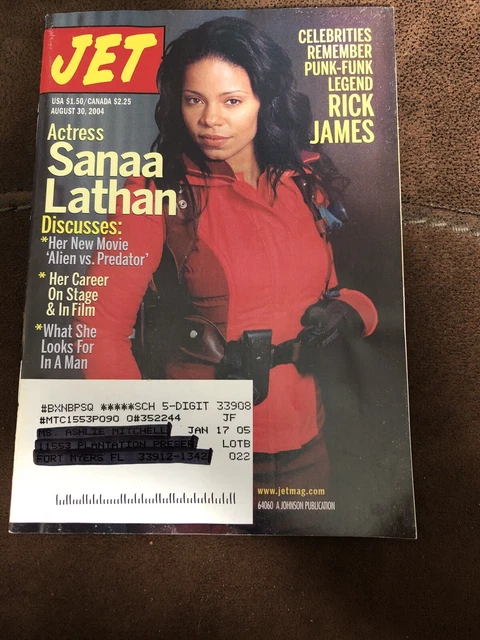 JET MAGAZINE SANAA Lathan Rick James August 30, 2004 WB £11.97 ...