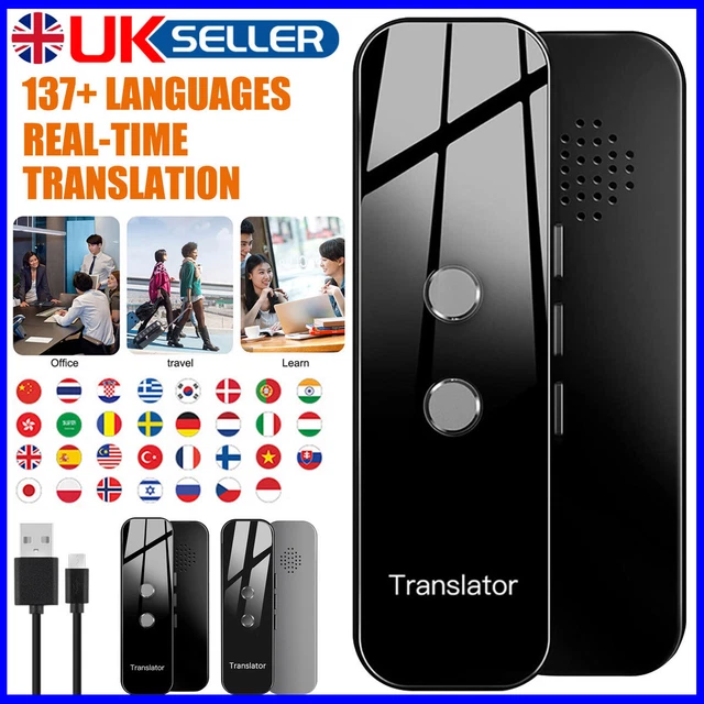 PORTABLE 137 LANGUAGES Translator Two-Way Real Time Smart Voice Instant 6Hours £26.59 - PicClick UK