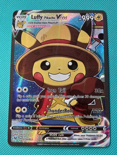 PIKACHU POKEMON LUFFY One Piece Op Pika Cards Card Holo Prism Manga ...