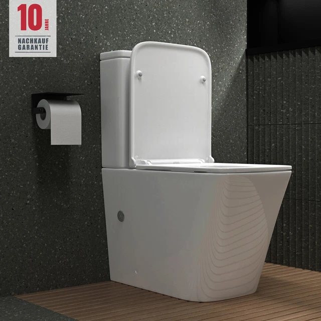 STAND WC SPÜLRANDLOS Toilette Bad WC mit spülkasten Soft-Close WC-Sitz S112T EUR 309,00 ...