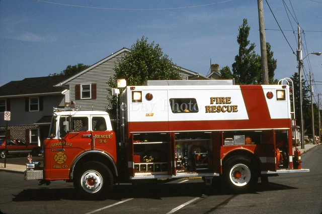FIRE APPARATUS SLIDE- Goodville PA Fire Company Ford C Rescue 3-6 $4.00 ...