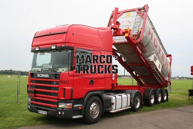 LKW FOTO SCANIA R-Series Silo-Sattelauflieger Deutschland rot 100653 HOYE #b9lj EUR 3,90 ...