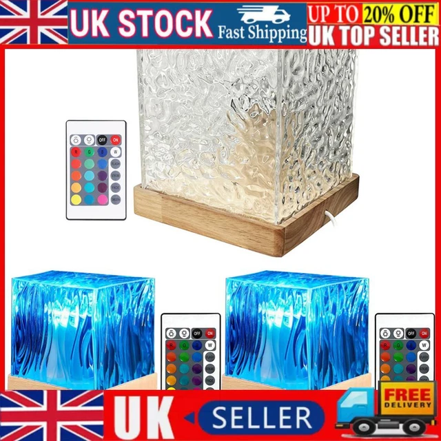 FLAME WATER LAMP 16 Colors Gradual Remote Control Ocean Wave Projector ...