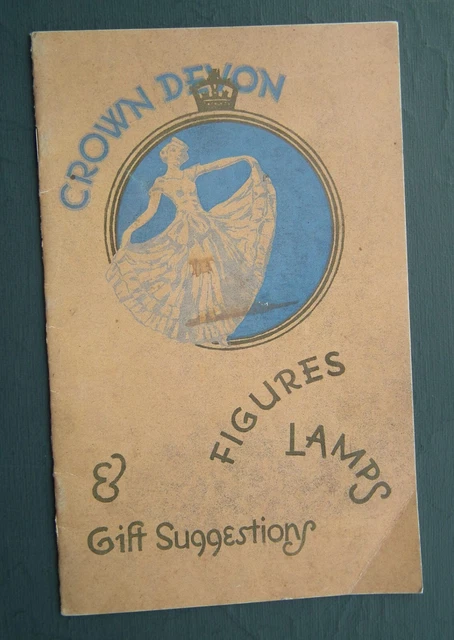 VINTAGE 1930S CROWN Devon trade catalogue Figures Lamps ceramic ...