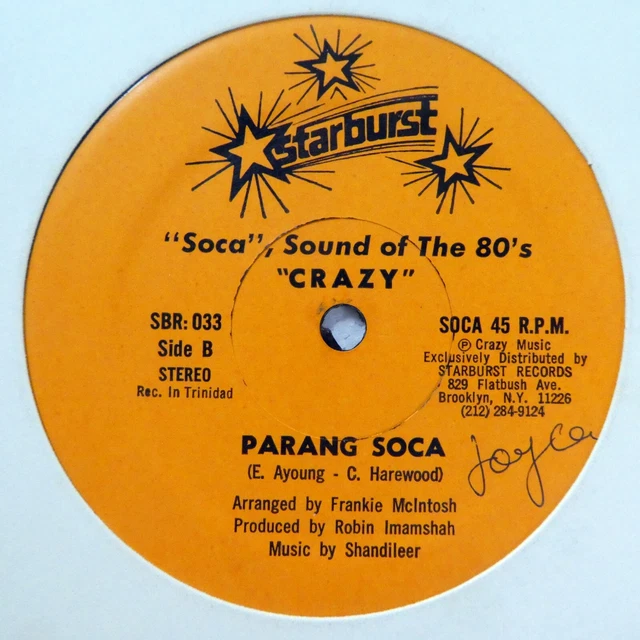 CRAZY 12& MUCHACHA / Parang soca STARBURST 1979 calypso soca VG #7257 ...