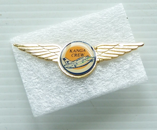 VINTAGE AUSTRALIAN AIRLINES Kanga Crew Souvenir Lapel Coat Hat Pin ...