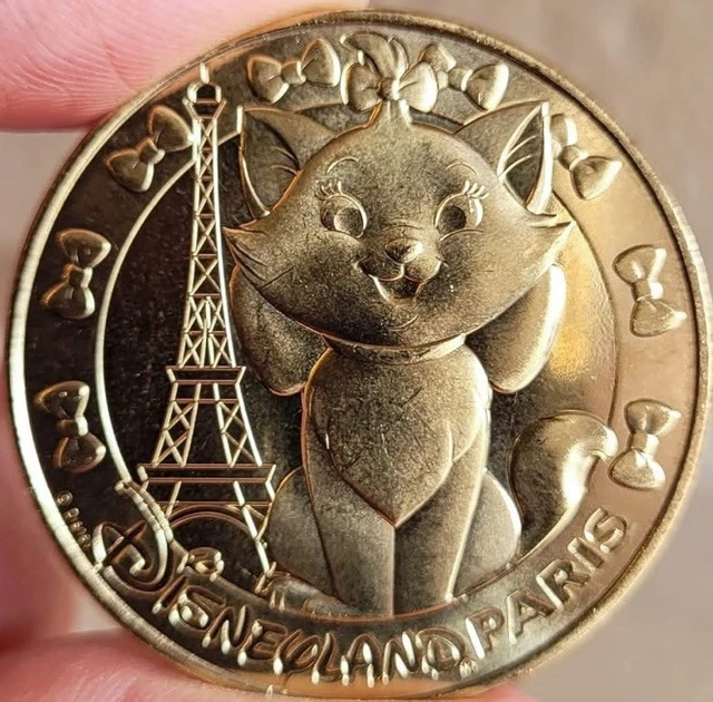 DISNEYLAND PARIS MARIE The Aristocats Collectors Metal Medallion Coin ...