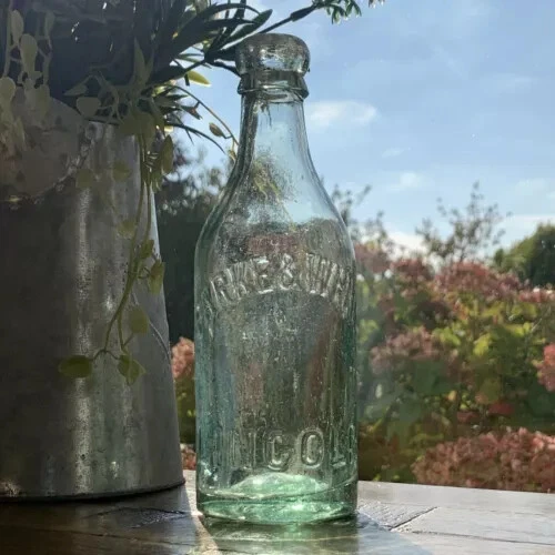 ANTIQUE GLASS PARKE & White Lincoln Old Fashioned Vintage Victorian ...