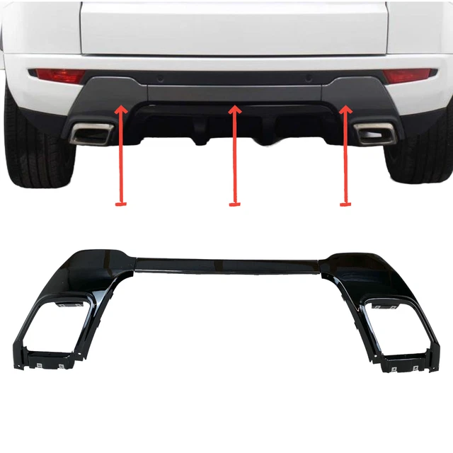 RANGE ROVER EVOQUE Dynamic Tow Eye Rear Bumper Covers Black 3 Piece ...
