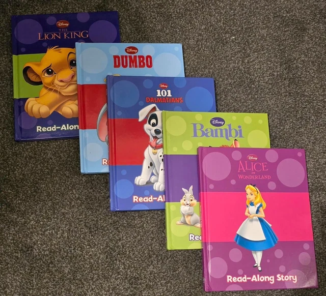 DISNEY 5 STORY Book Set & CD - Lion King, Bambi, Alice, Dumbo, 101 ...