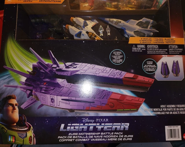DISNEY / PIXAR Lightyear Movie Hyperspeed Series Zurg Mothership Battle ...