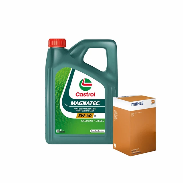 CASTROL MAGNATEC C3 5W40 Engine Oil 4L Mahle Knecht Oil Filter Service ...