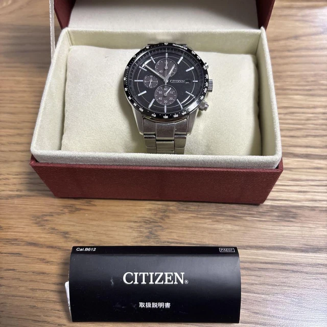 CITIZEN CAL.B612 CHRONOGRAPHE Eco-Drive Date Solaire Montre Hommes ...