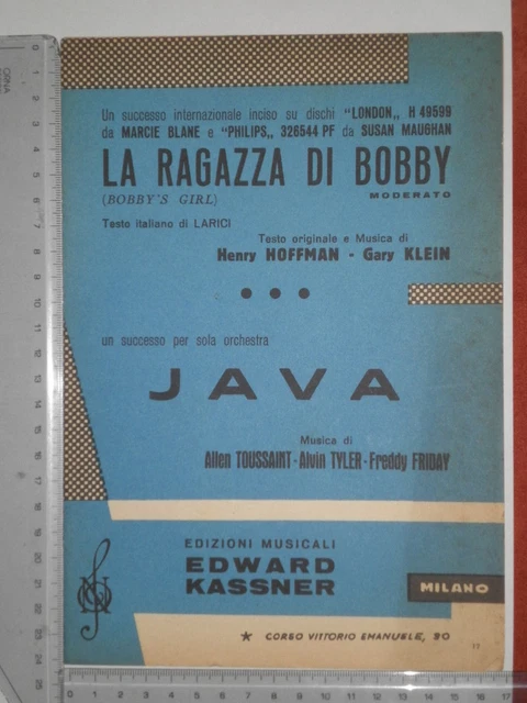 LA RAGAZZA DI Bobby - Java - Edward Kassner Edizioni ita. - Milano ...