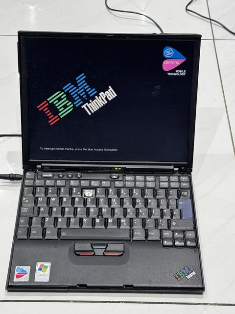 RETRO VINTAGE IBM Thinkpad X40 Intel Pentium M Windows XP Spares ...