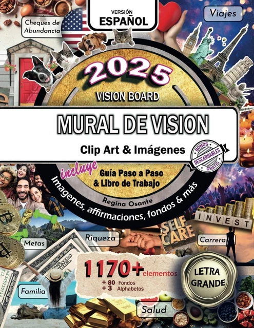 2025 VISION BOARD / Mural de Vision, Im?ígenes Clip Art, Gu?¡a Paso £66 ...