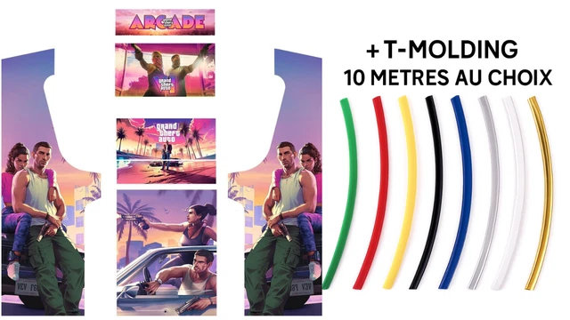 STICKERS DBZ POUR Borne d'Arcade MAME ou EURO + T MOLDING 10 METRES EUR ...