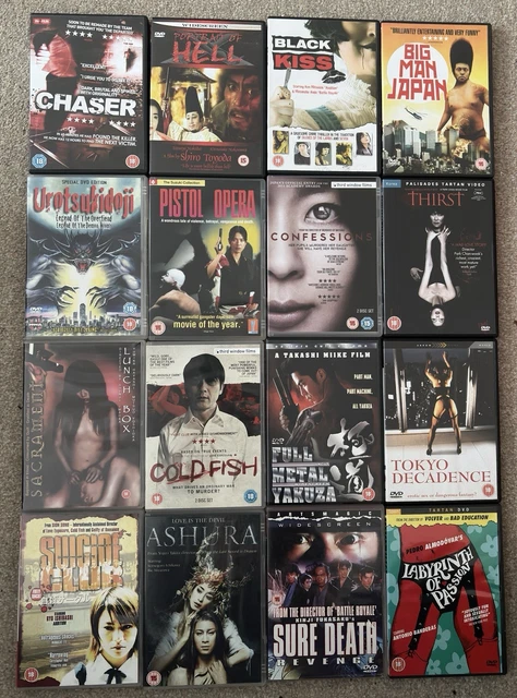 USED ASIAN CINEMA Collection Tartan Asia and extreme collection 16 x ...