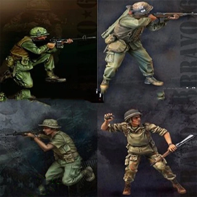 1/35 SCALE VIETNAM War US Army Soldiers Resin Figure Set Model Kit ...
