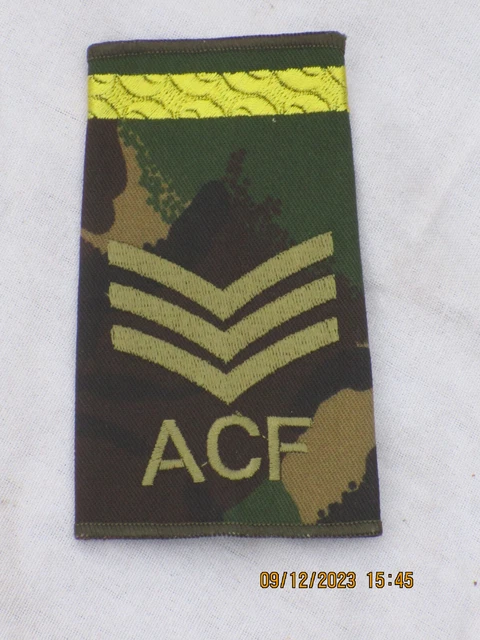 SHOULDER MARKS: STAFF Sergeant, Ssgt , Acf, DPM, Army Cadet Force ...