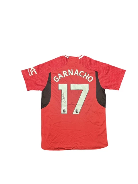 ALEJANDRO GARNACHO SIGNED Manchester United Football Shirt £299.99 ...