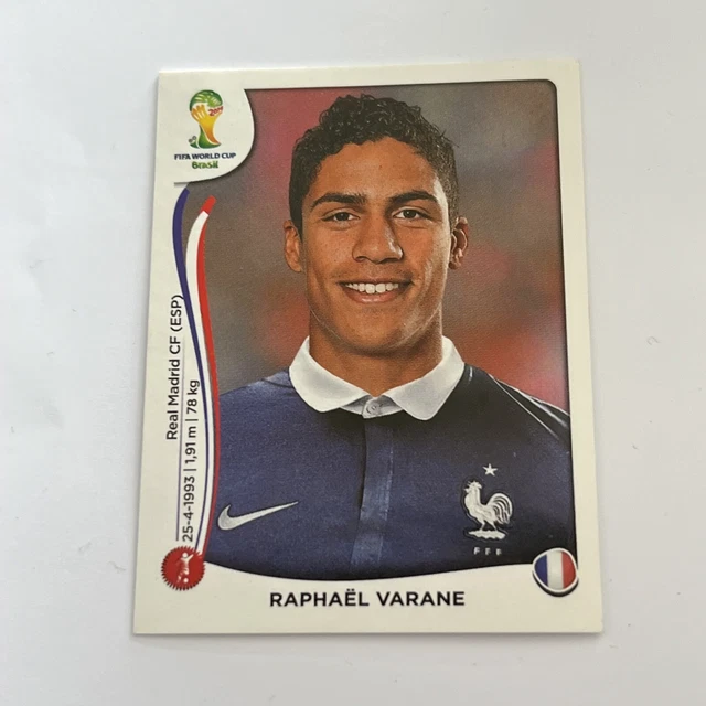 379 RAPHAEL VARANE France Panini Fifa World Cup Brasil 2014 Football ...