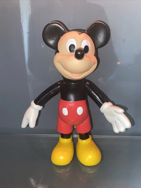 VINTAGE BENDY FOAM Mickey Mouse Poseable Toy 11” Disney Figure Bendie ...