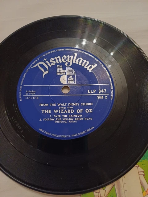 VINTAGE DISNEY THE Wizard Of Oz Book & Record RARE VERSION OF THE ...