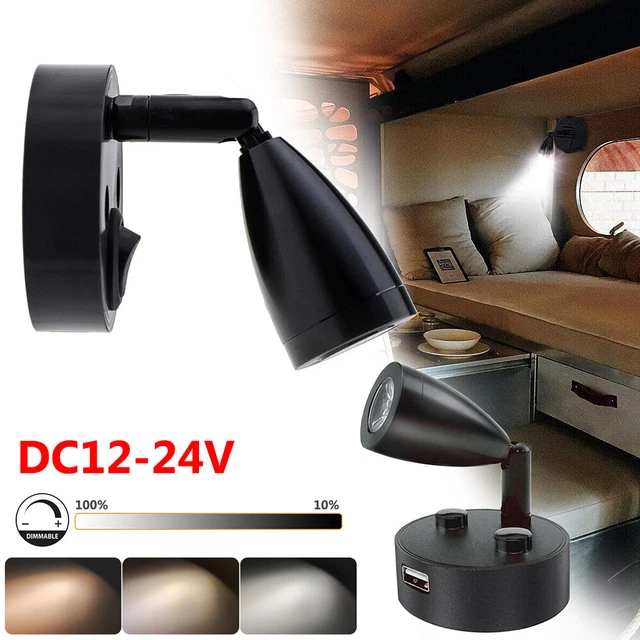 12-24V LED INTERIOR Spot Reading Light Camper Van Caravan Boat Touch ...