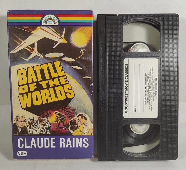 1985 BATTLE OF the Worlds VHS Video Tape Science Fiction Claude Rains ...