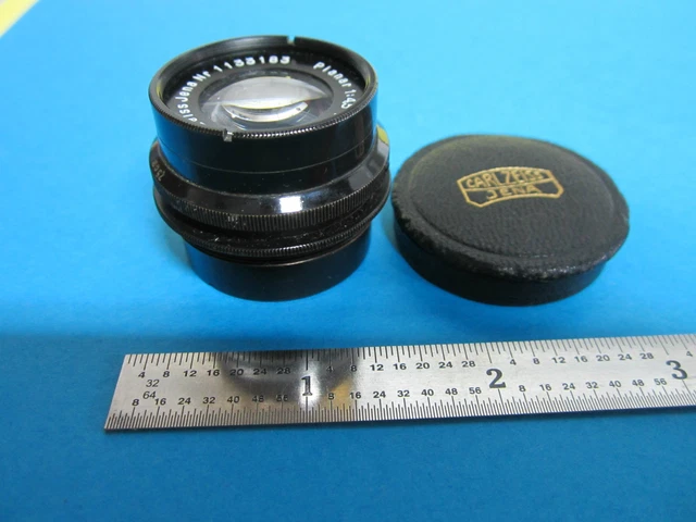 RARE MICROSCOPE OBJECTIVE LENS CARL ZEISS JENA GERMANY PLANAR 4.5X 7 ...
