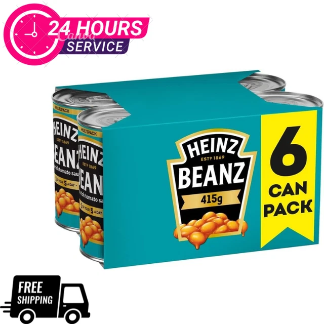 415G - HEINZ Beanz Baked Beans In Tomato Sauce Tin (PACK of 6) £6.25 ...