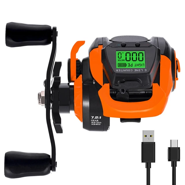 ADVANCED FEATURES FISHING Baitcasting Reel with Funnel Shaped Line ...